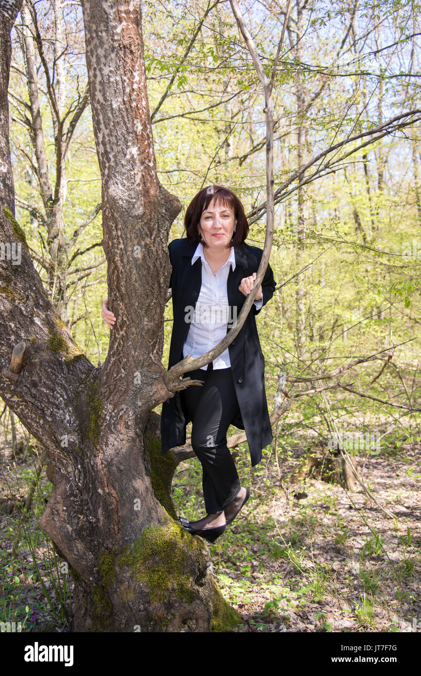Cute woman on the walk Stock Photo - Alamy