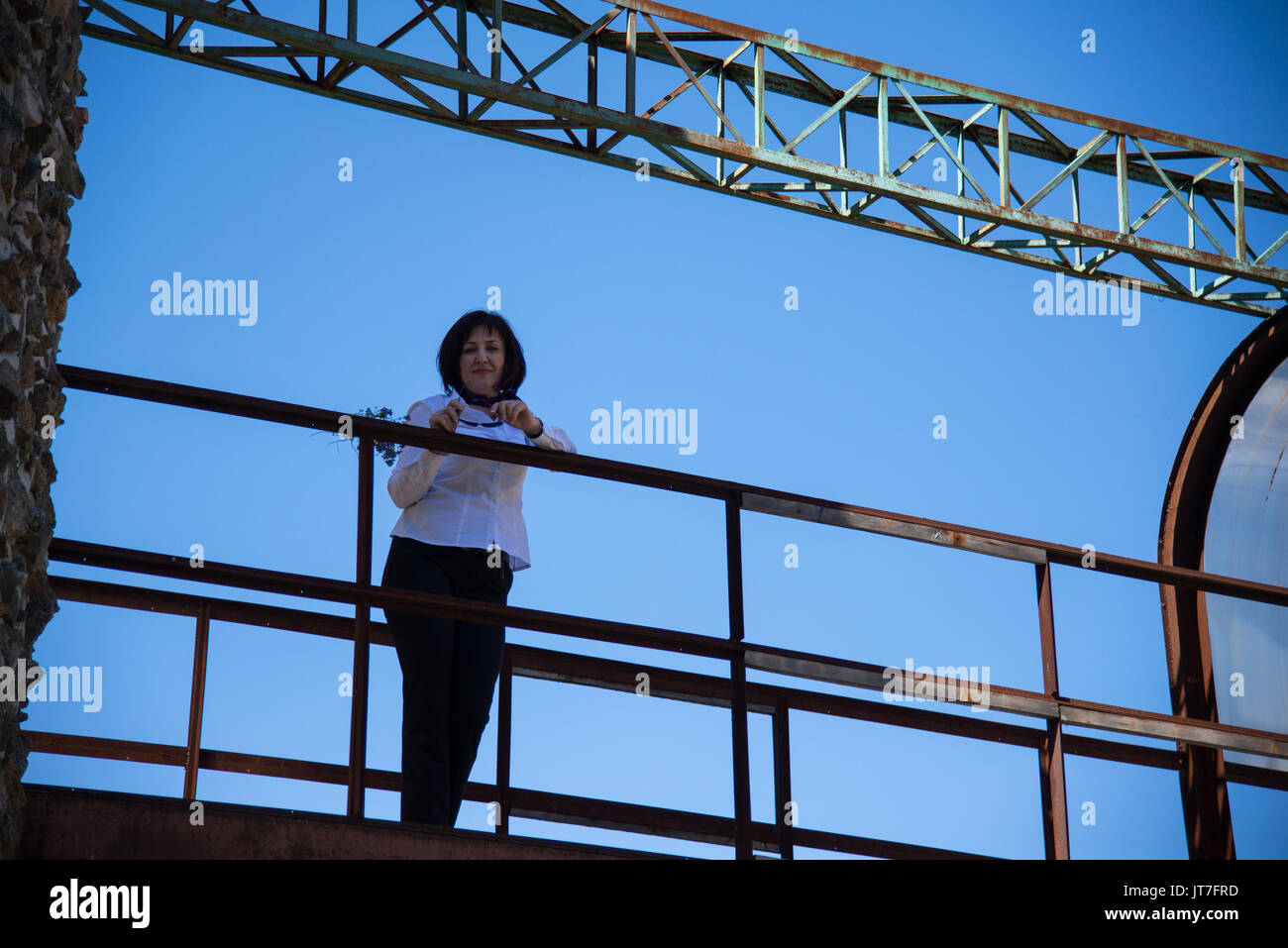 Cute woman on the walk Stock Photo - Alamy