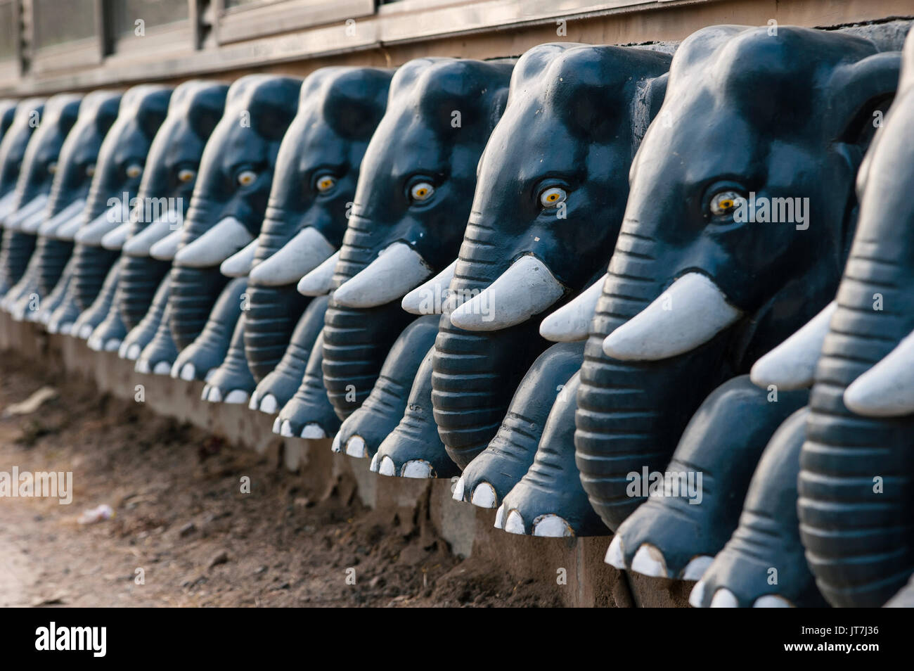 Buddhist elephant sculpture Stock Photo - Alamy