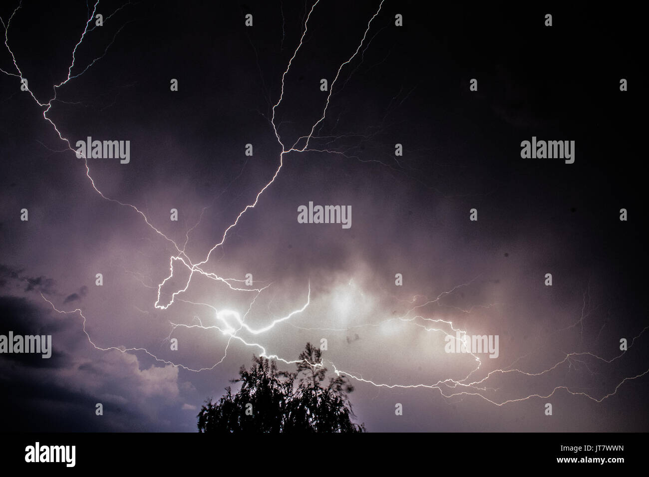 Lightning under Ljubljana Stock Photo - Alamy