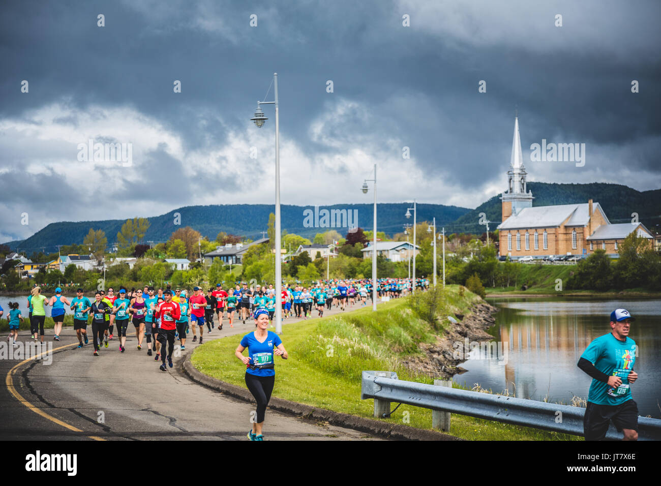 CARLETON, CANADA - June 4, 2017. During the 5th Marathon of Carleton in ...