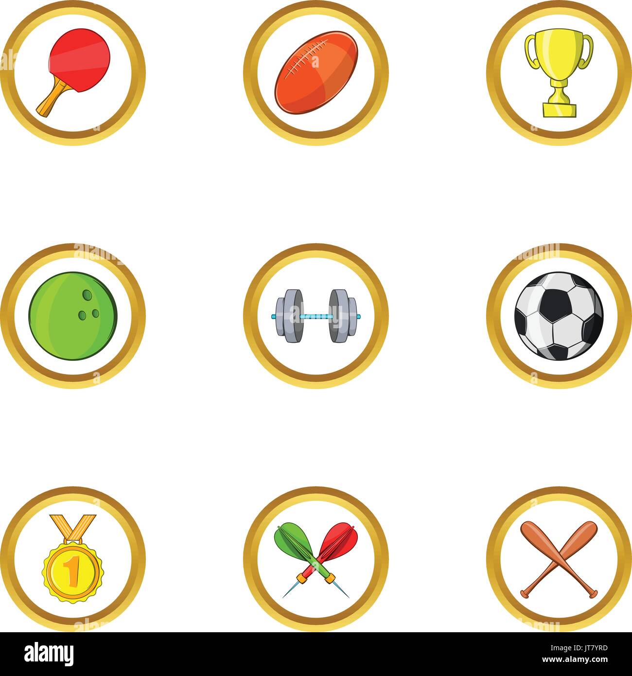 Sport icon set, cartoon style Stock Vector Image & Art - Alamy