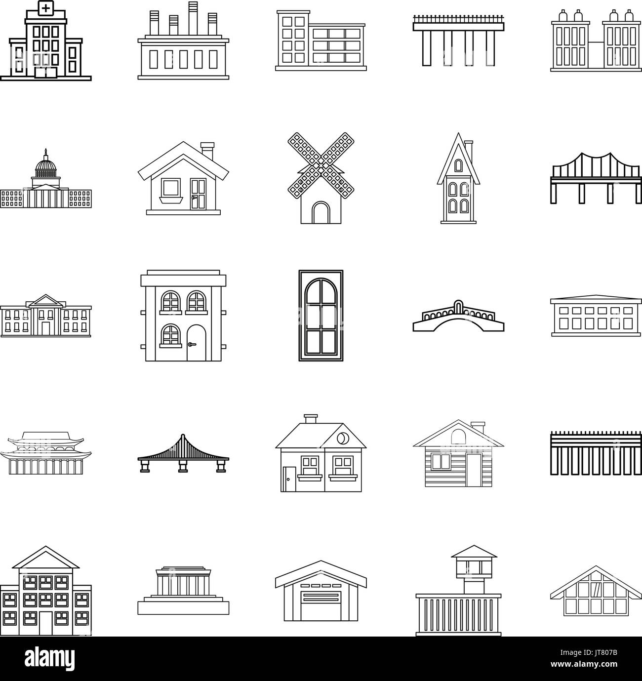 Creature icons set, outline style Stock Vector Image & Art - Alamy