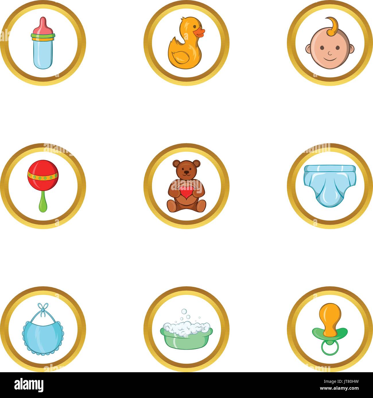 Baby icon set, cartoon style Stock Vector Image & Art - Alamy