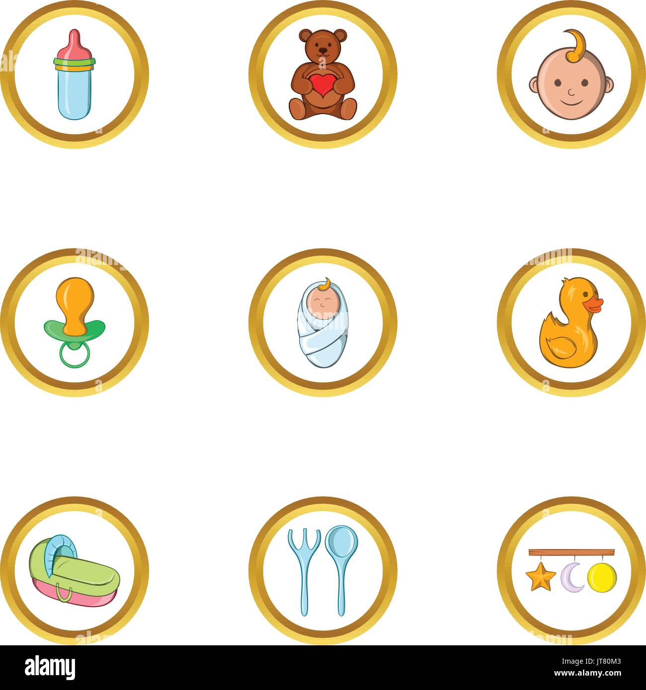 Baby mother icon set, cartoon style Stock Vector Image & Art - Alamy