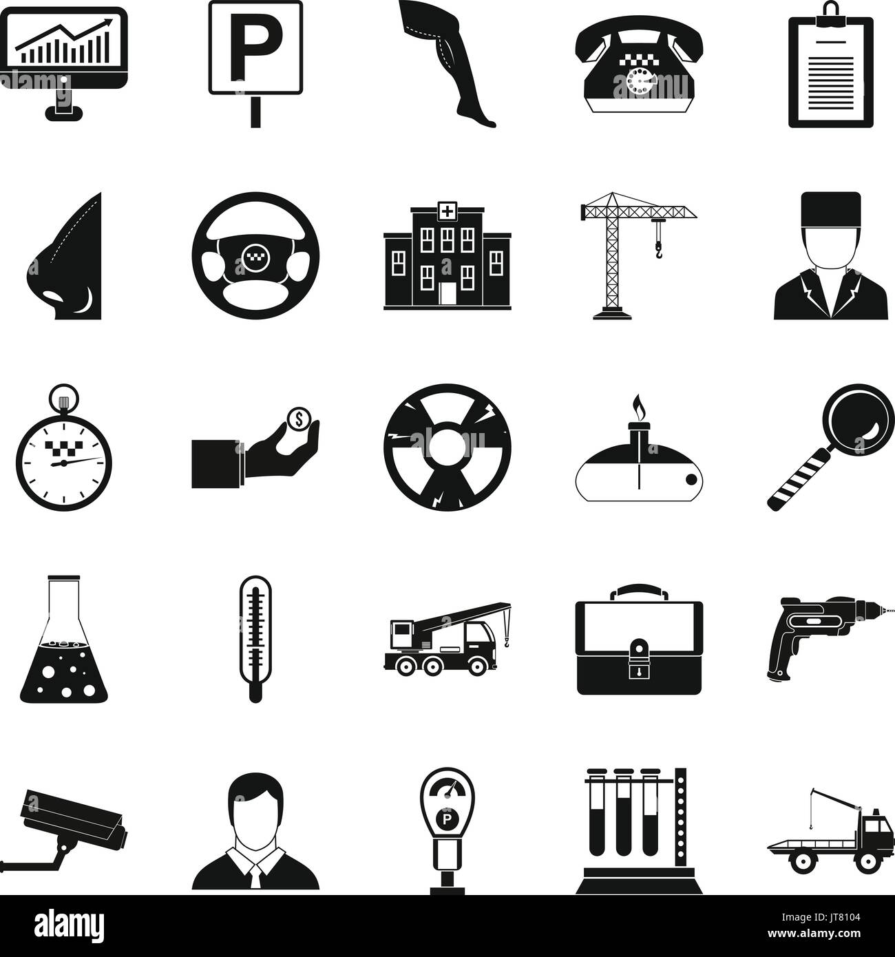 Working quarter icons set, simple style Stock Vector Image & Art - Alamy