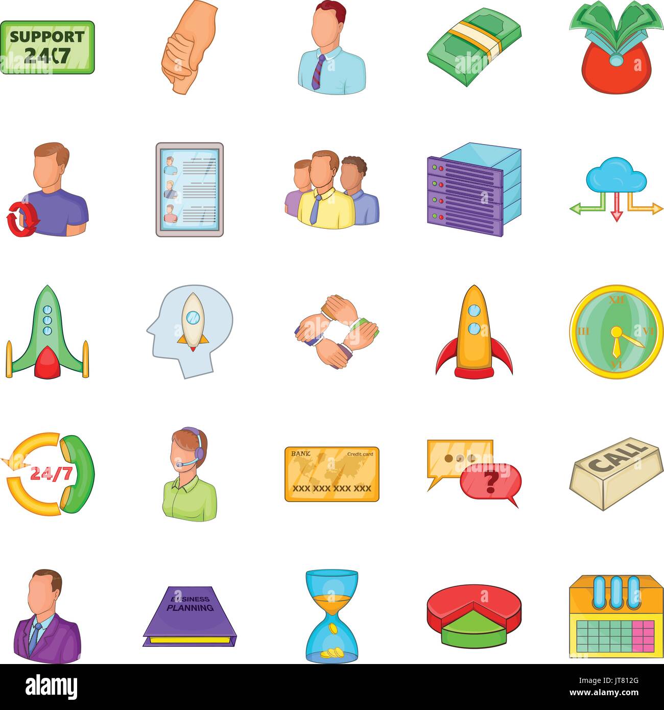 Remuneration icons set, cartoon style Stock Vector Image & Art - Alamy
