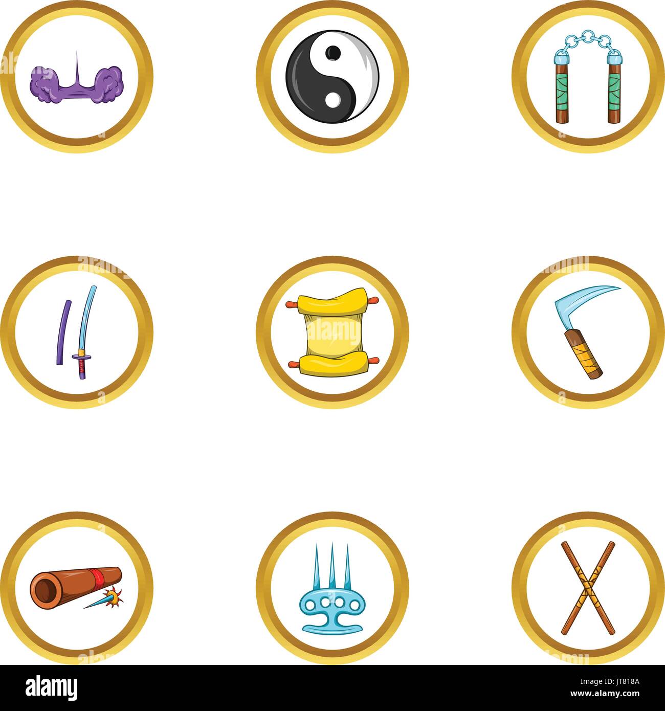 Ninja scroll vector icon cartoon hi-res stock photography and images ...