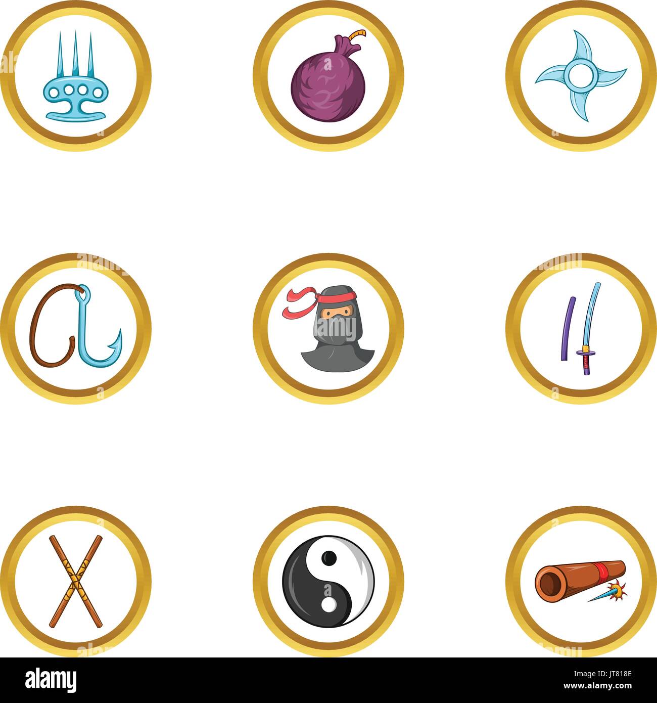 Ninja scroll vector icon cartoon hi-res stock photography and images ...