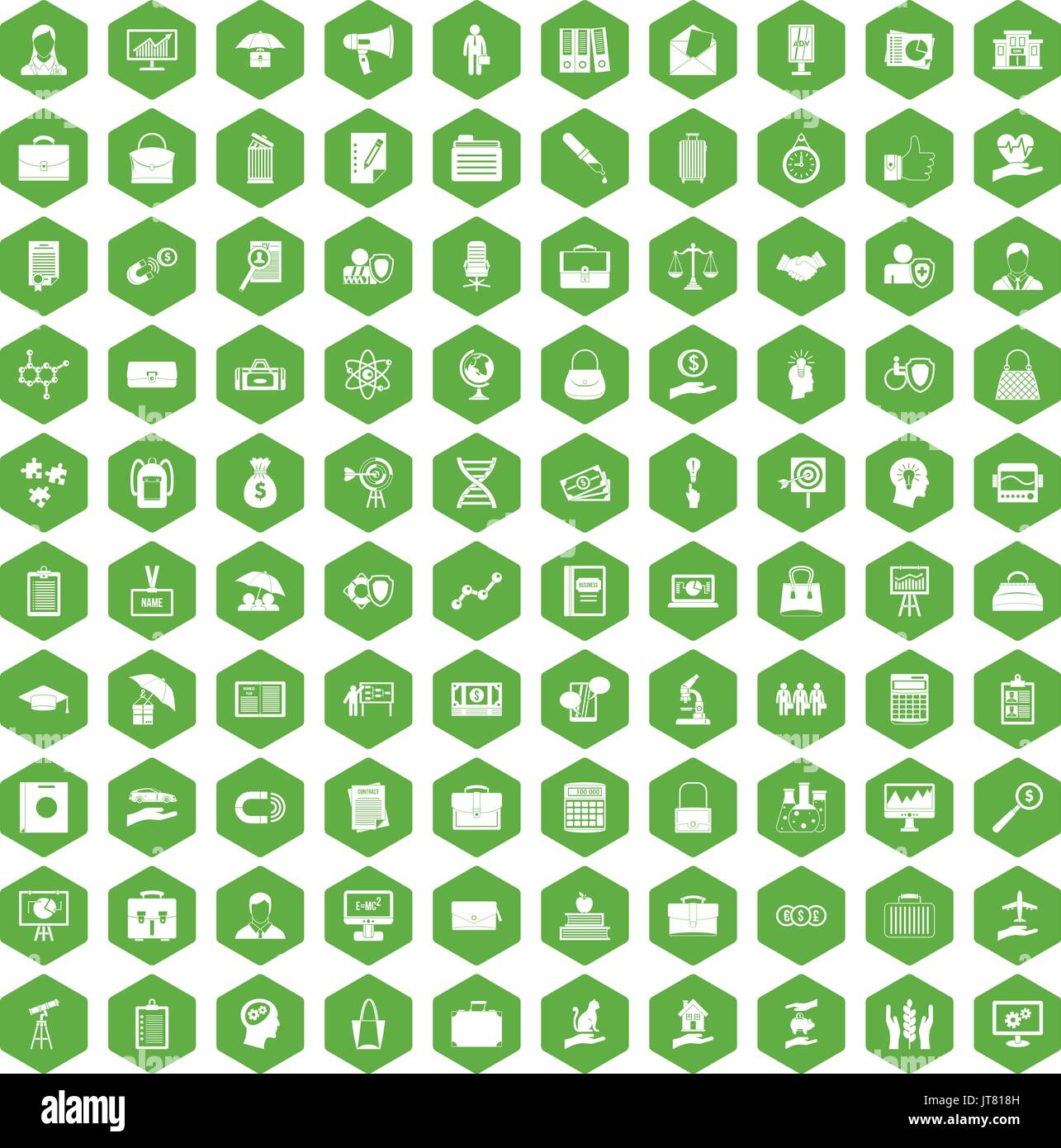 100 portfolio icons hexagon green Stock Vector Image & Art - Alamy