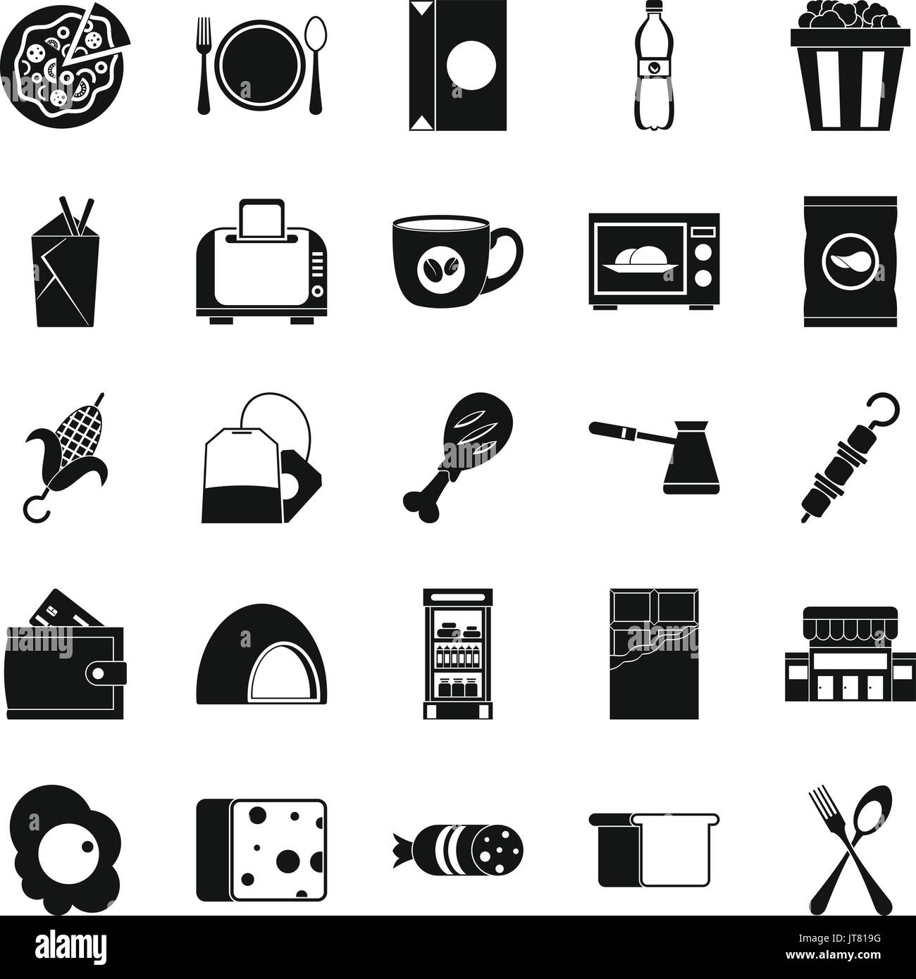 Dining icons set, simple style Stock Vector Image & Art - Alamy