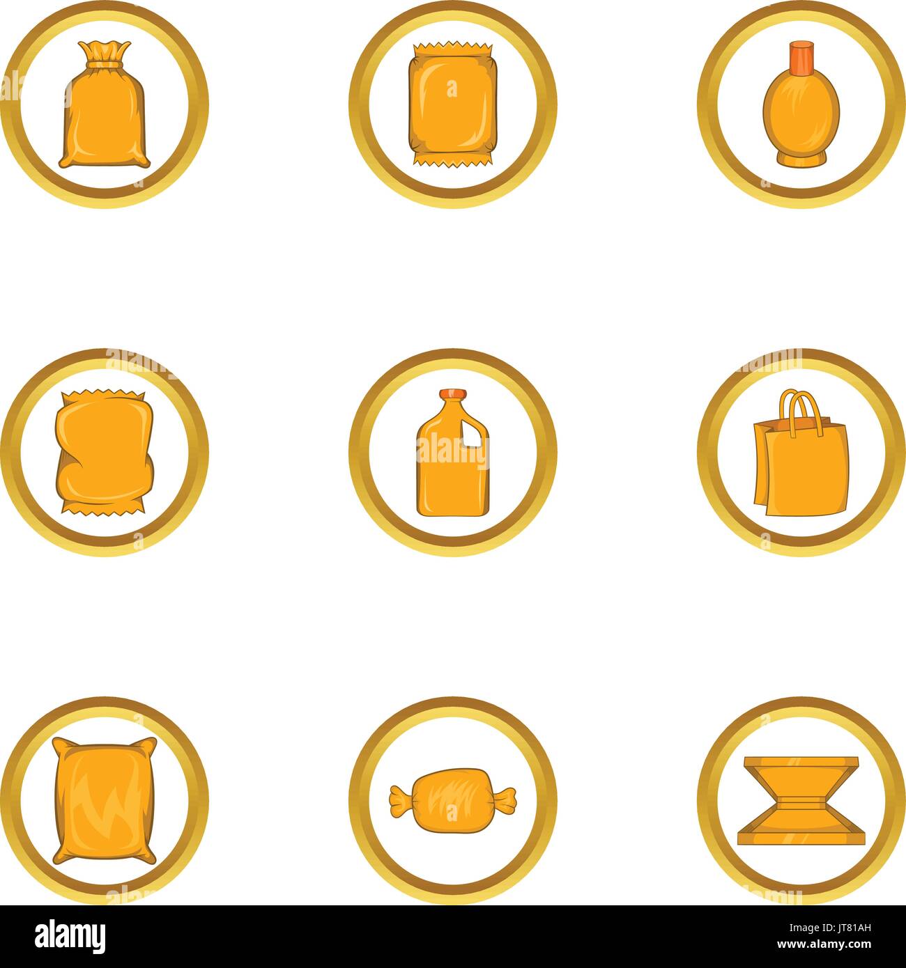 Packing type icon set, cartoon style Stock Vector Image & Art - Alamy