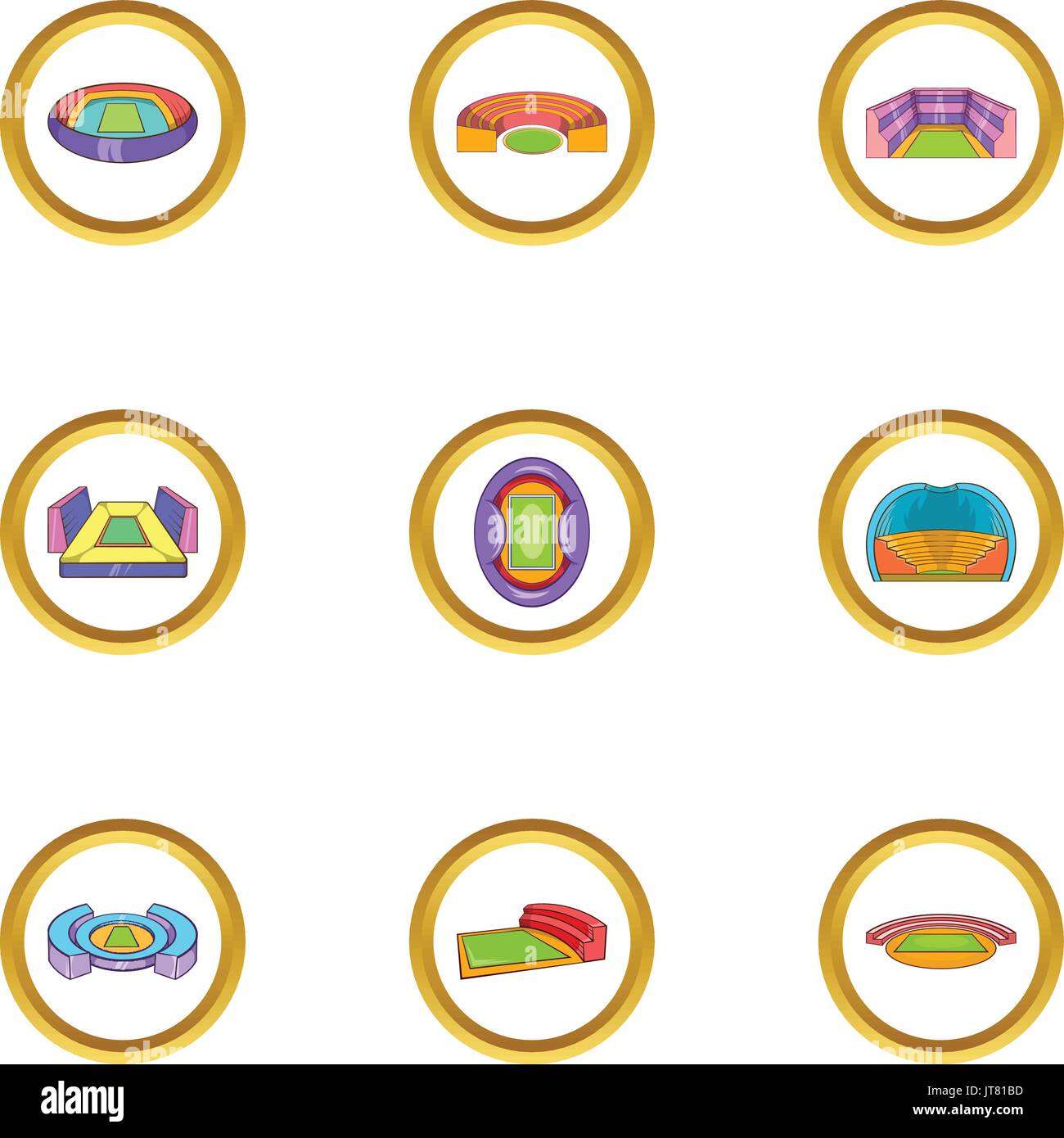 Home stadium icon set, cartoon style Stock Vector Image & Art - Alamy