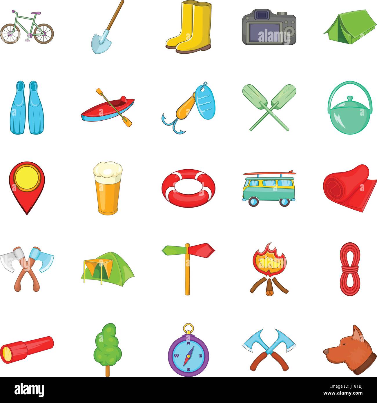 Terrain icons set, cartoon style Stock Vector Image & Art - Alamy