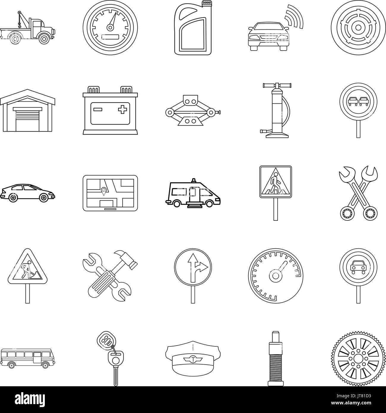 Instrument icons set, outline style Stock Vector Image & Art - Alamy