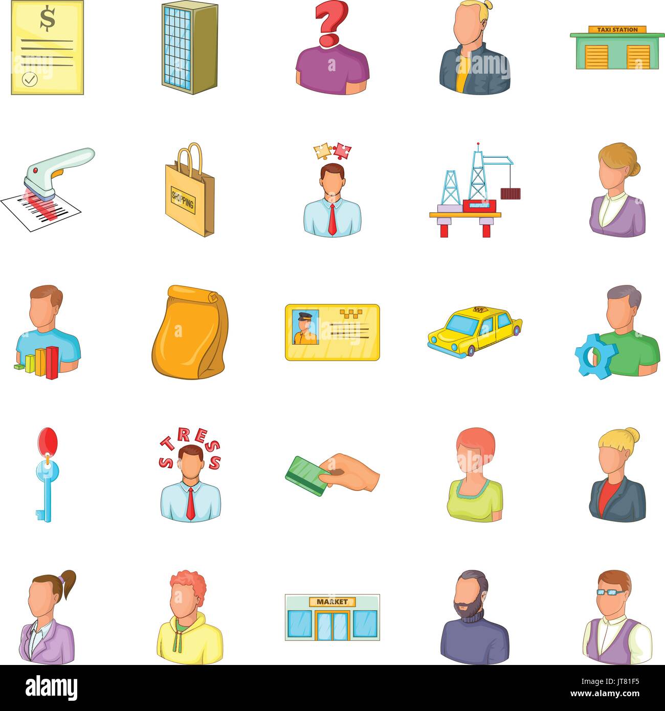 Success icons set, cartoon style Stock Vector Image & Art - Alamy