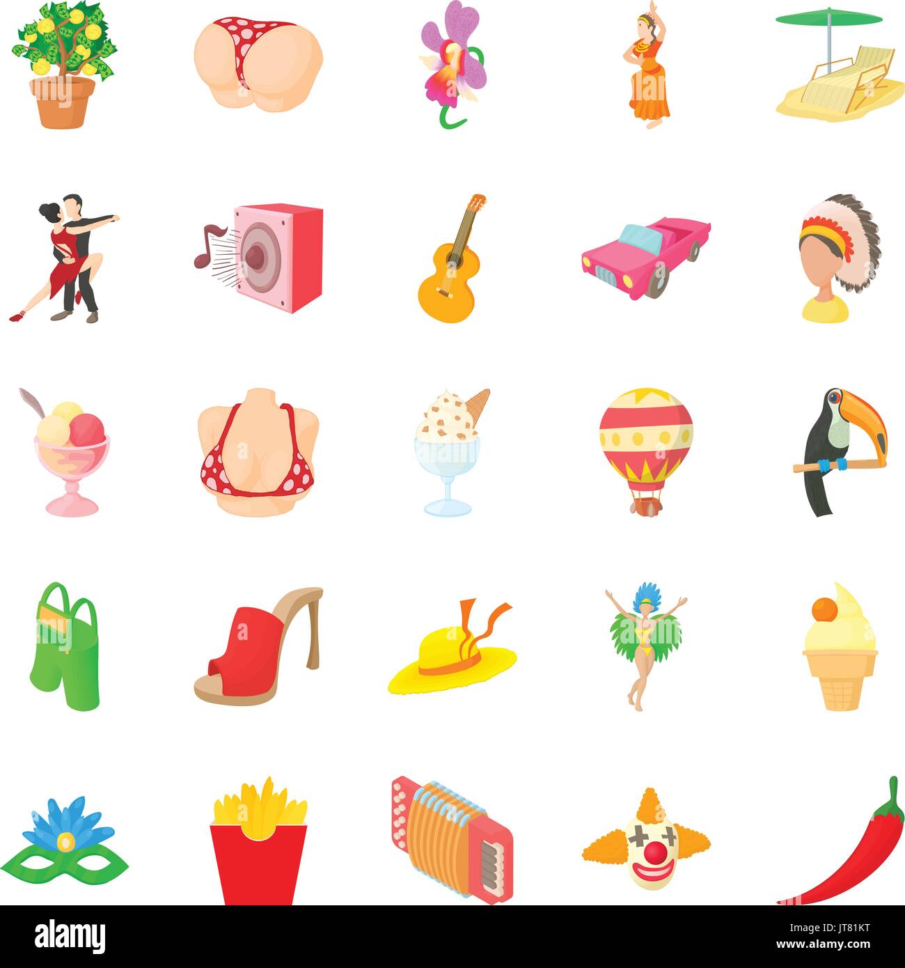 Rejoicing icons set, cartoon style Stock Vector Image & Art - Alamy