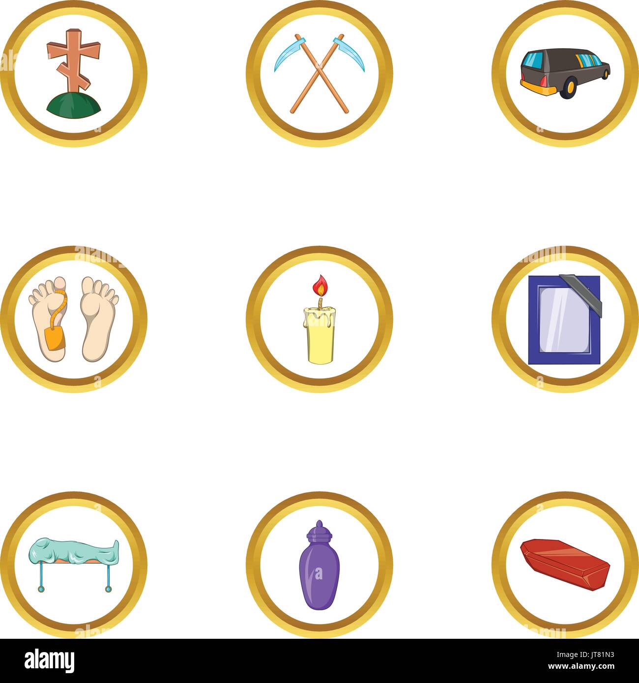 Rip icon set, cartoon style Stock Vector Image & Art - Alamy