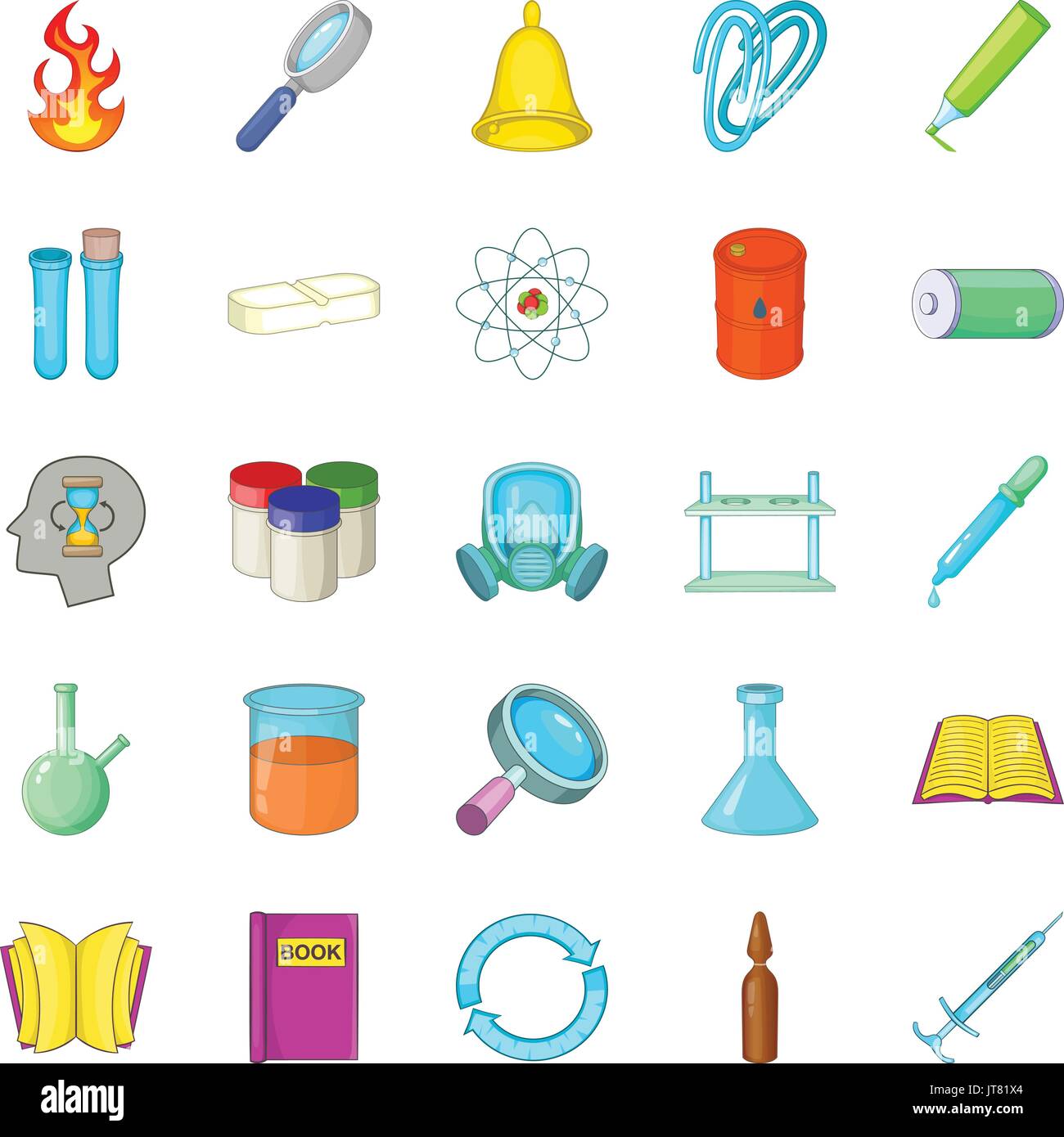 Chemical experiment icons set, cartoon style Stock Vector Image & Art ...