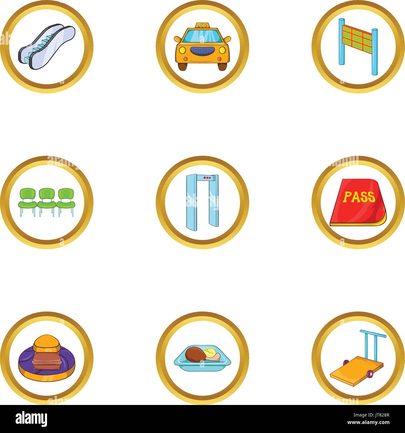 Aircraft icon set, cartoon style Stock Vector Image & Art - Alamy