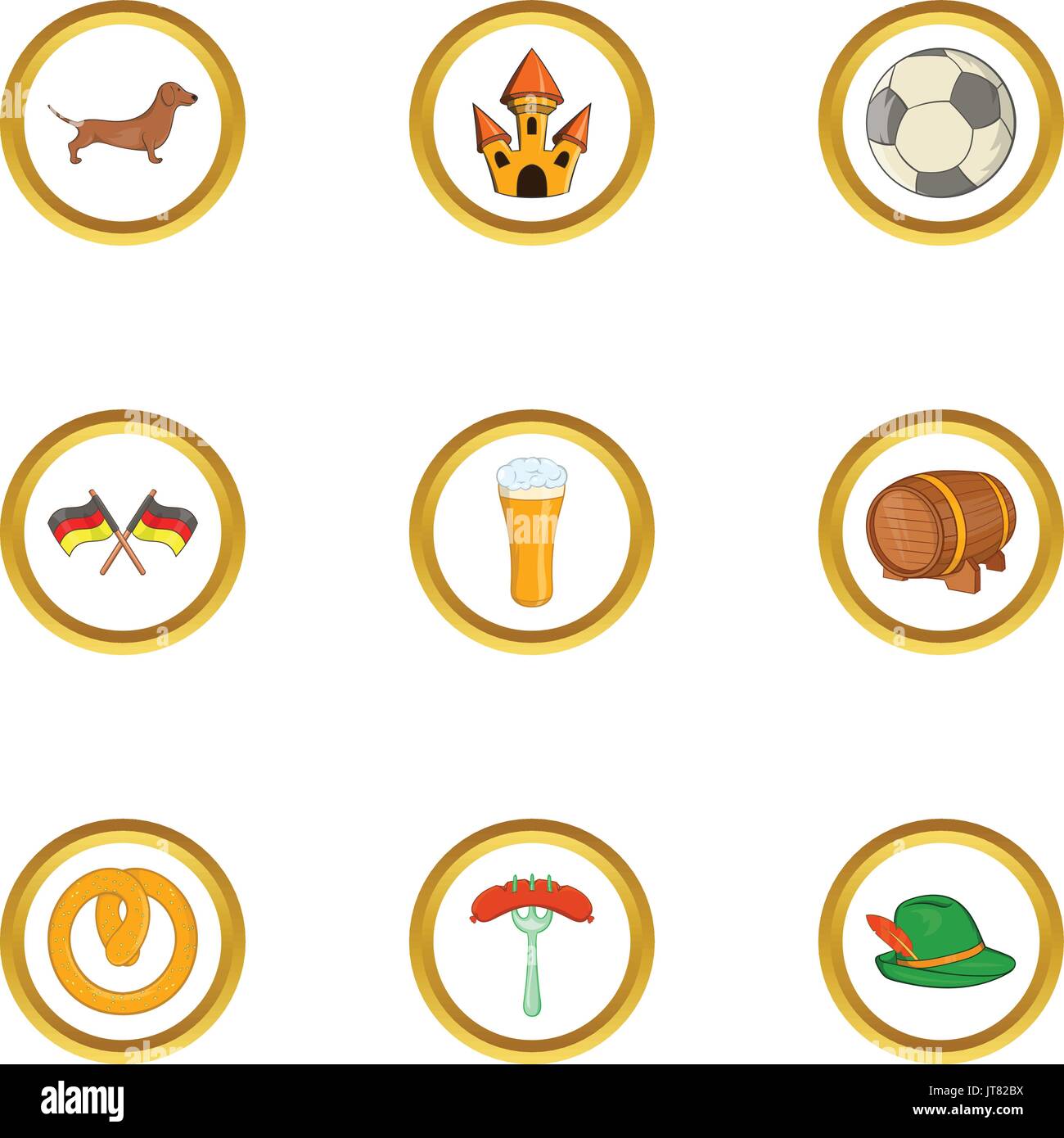 Germany tourism icon set, cartoon style Stock Vector Image & Art - Alamy