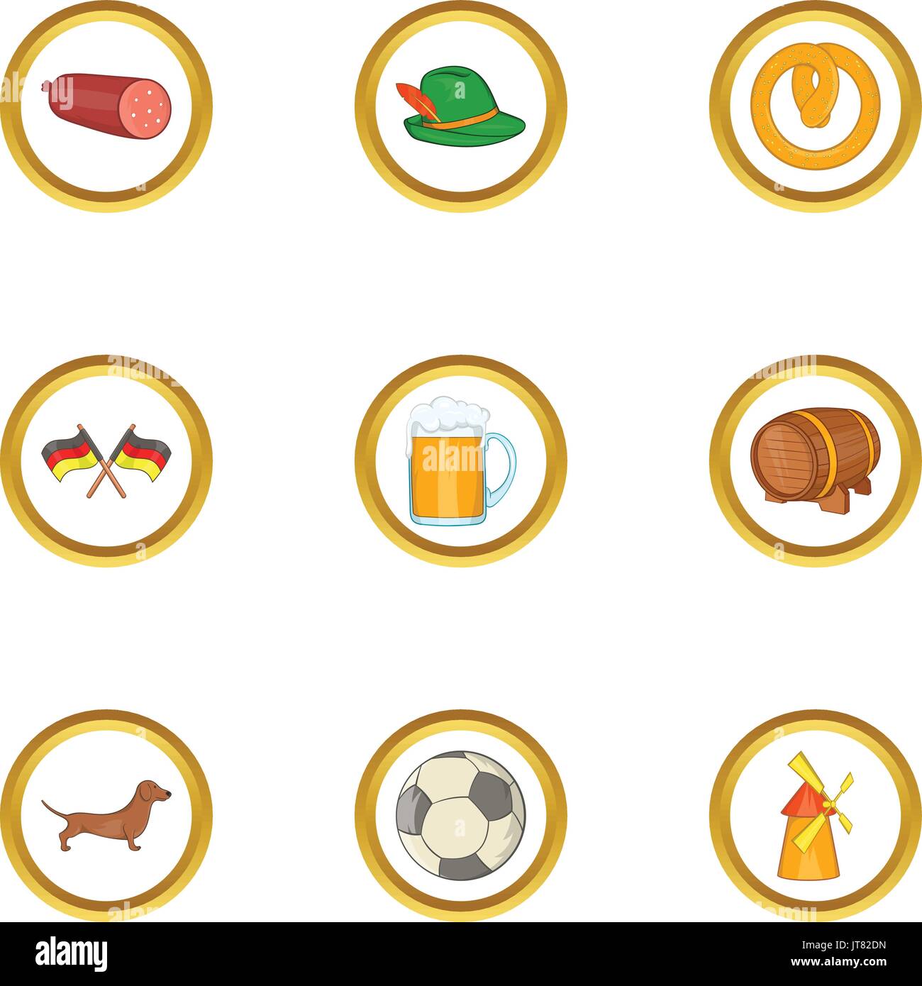 Germany traditions icon set, cartoon style Stock Vector Image & Art - Alamy
