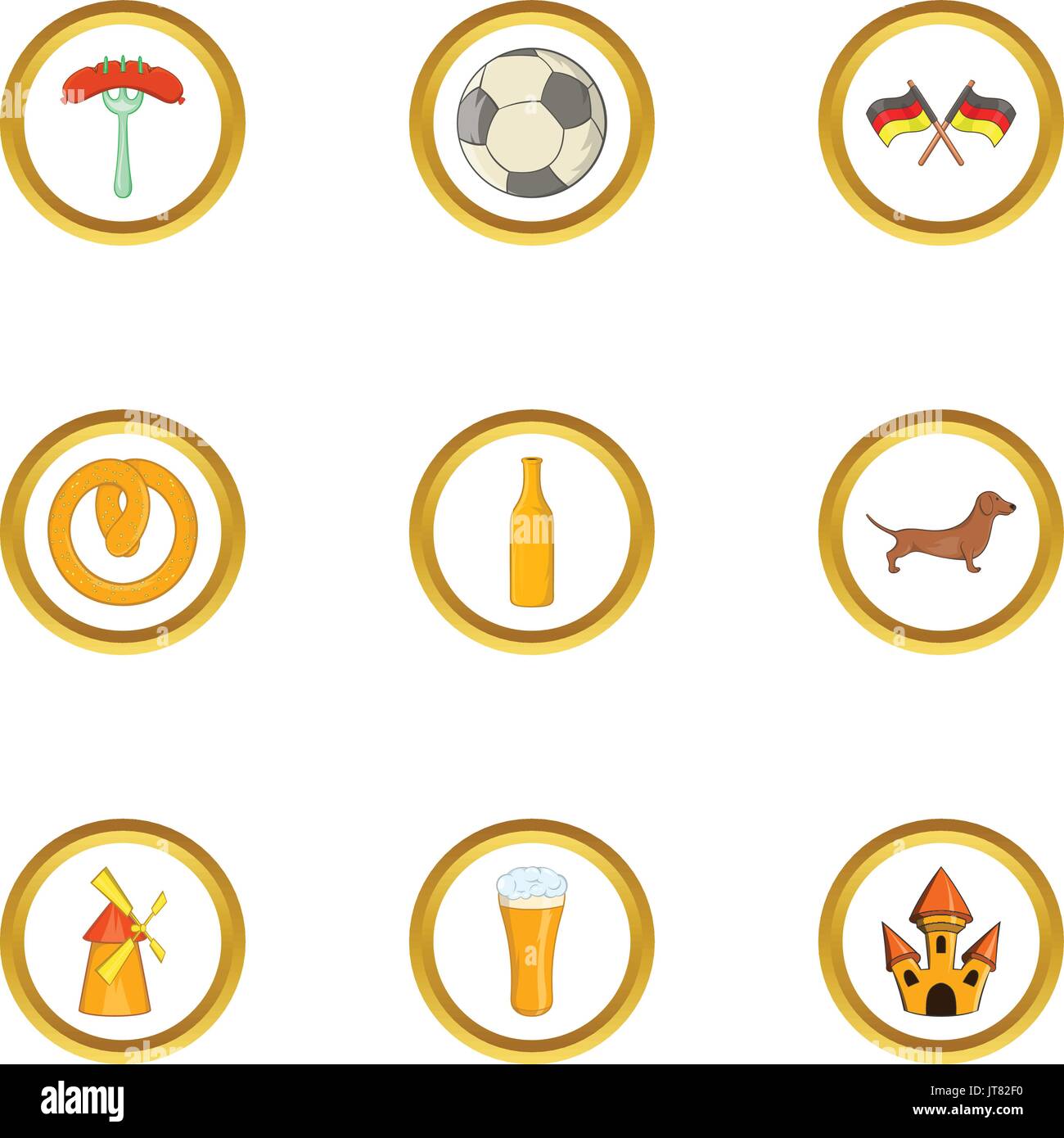 Welcome germany icon set, cartoon style Stock Vector Image & Art - Alamy