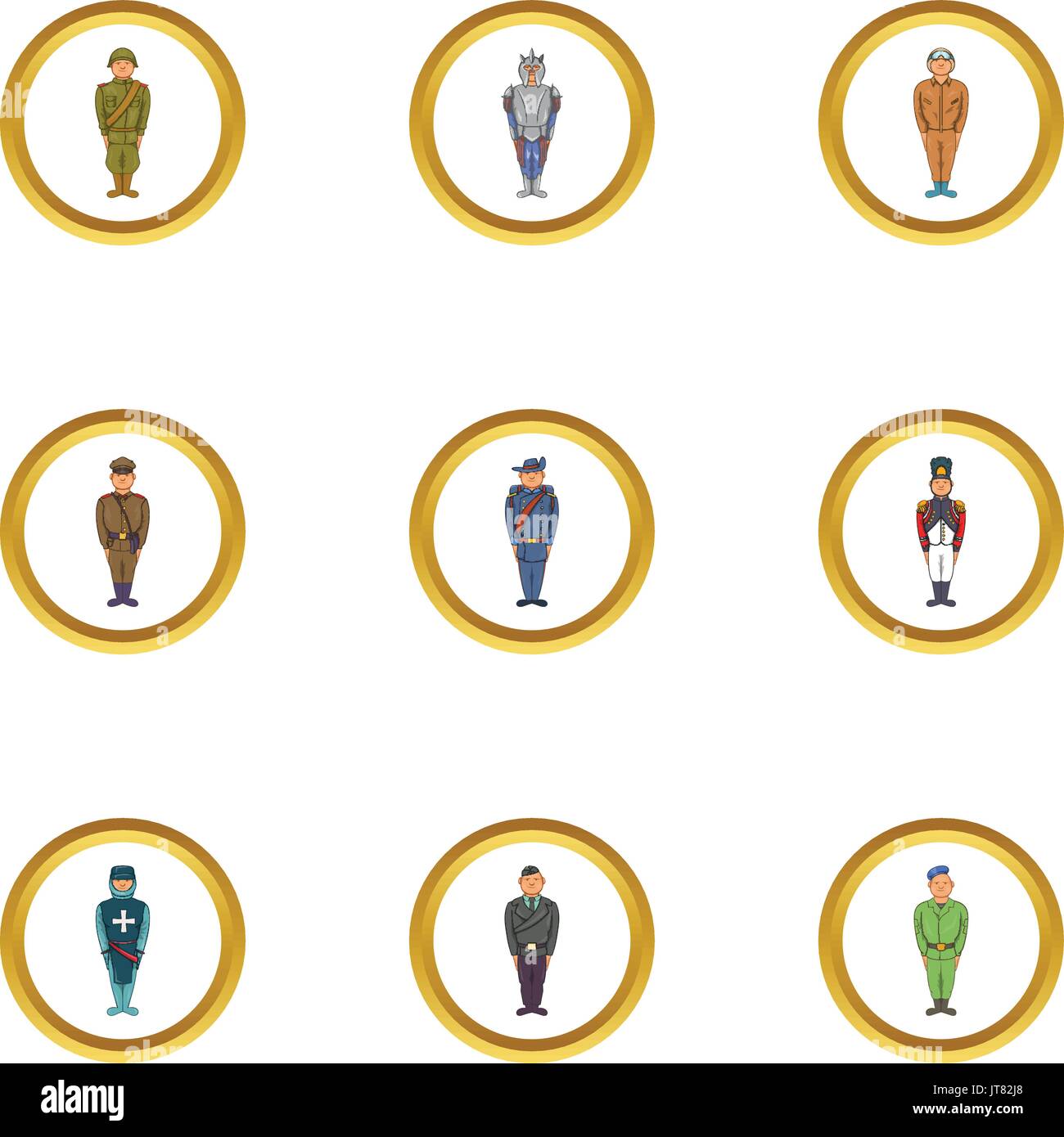 Types of military icon set, cartoon style Stock Vector Image & Art - Alamy