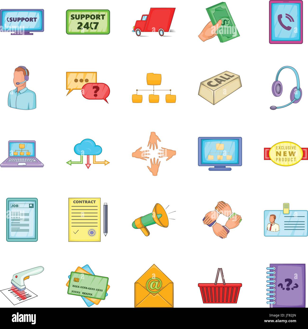 Patron icons set, cartoon style Stock Vector Image & Art - Alamy