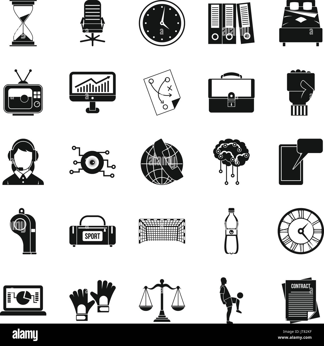 Timer icons set, simple style Stock Vector Image & Art - Alamy