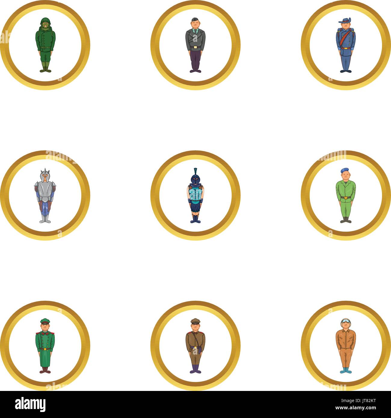 Military country icon set, cartoon style Stock Vector Image & Art - Alamy