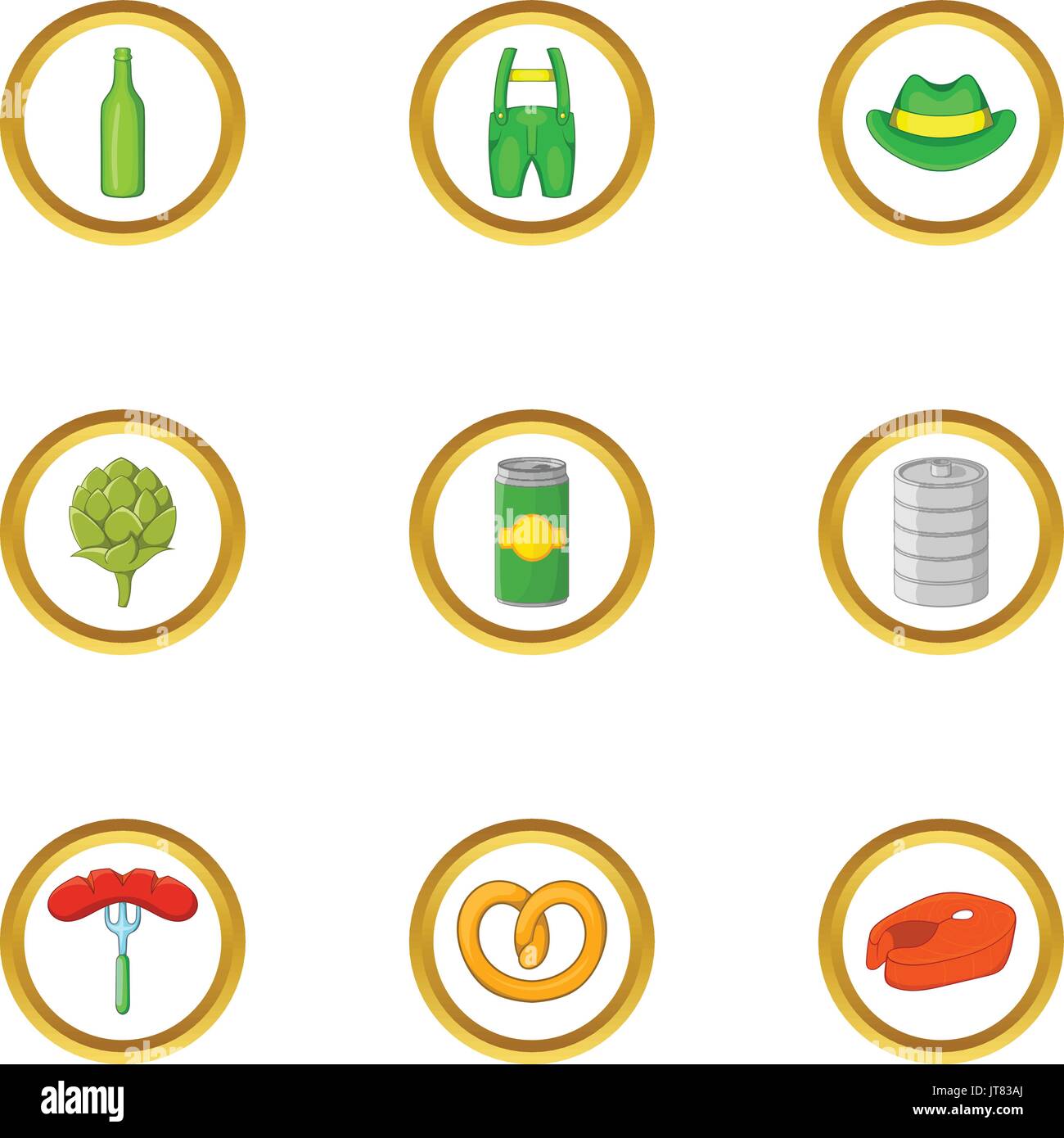 Ireland icon set, cartoon style Stock Vector Image & Art - Alamy