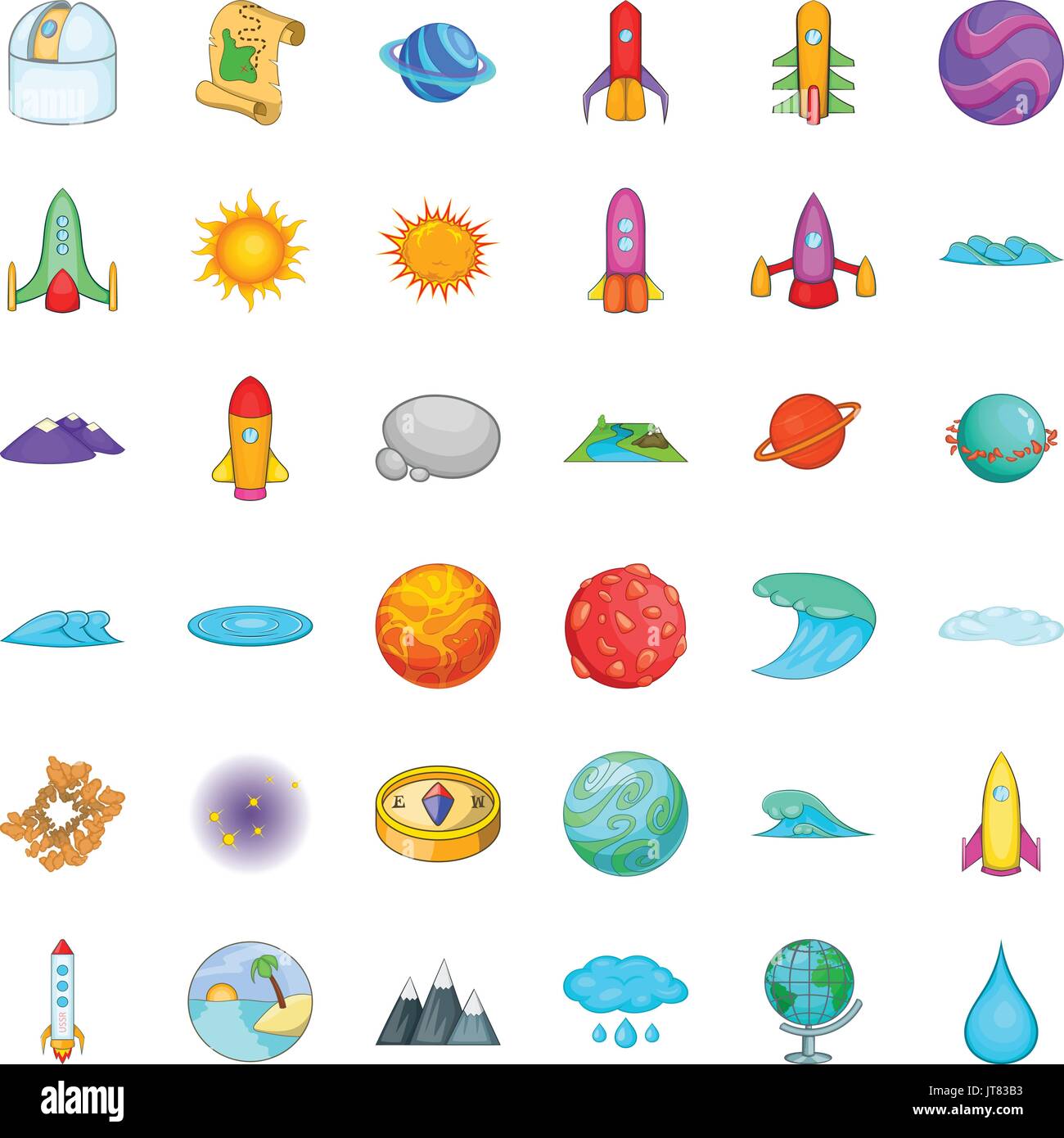 Universe icons set, cartoon style Stock Vector Image & Art - Alamy