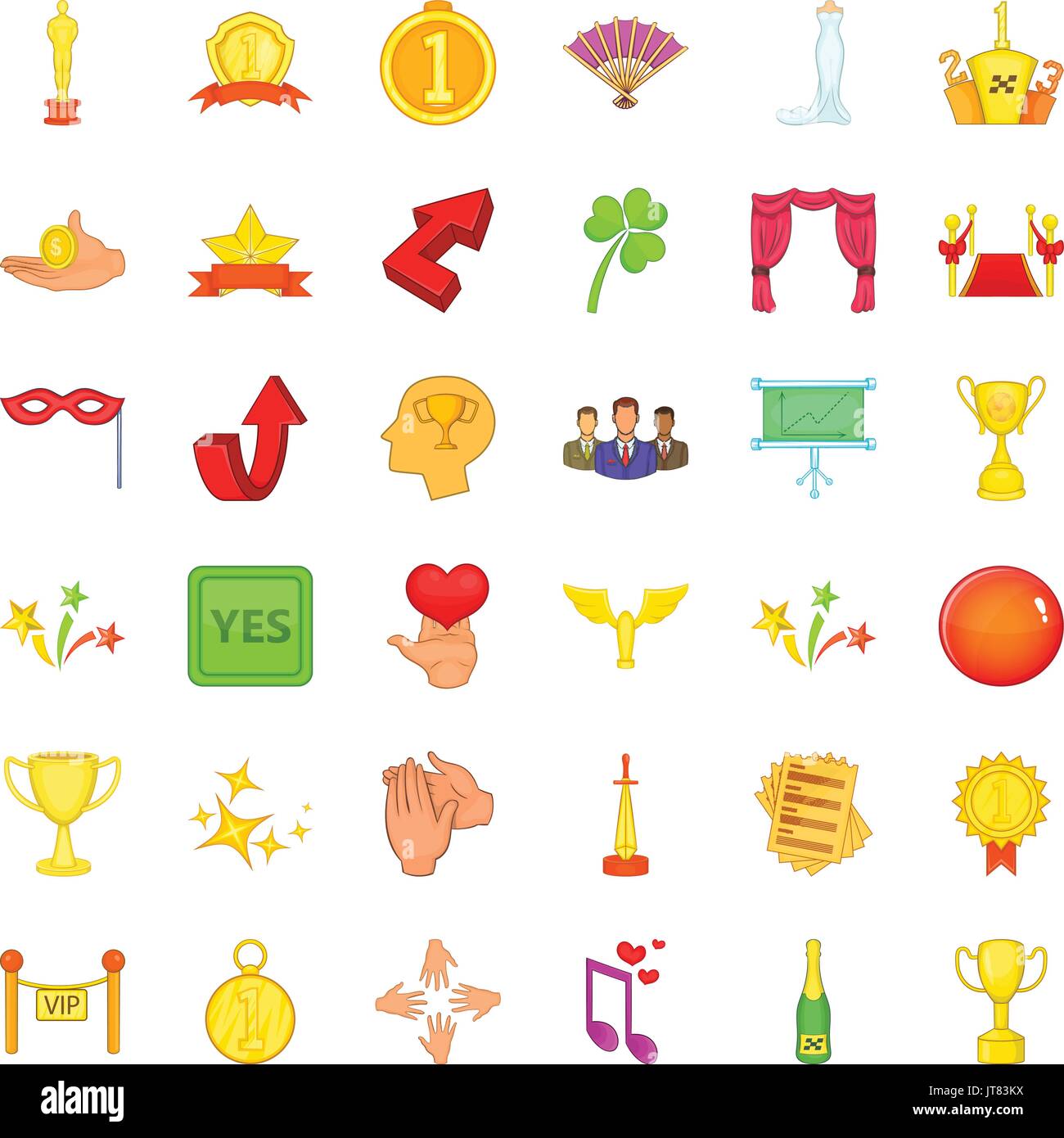 Victory icons set, cartoon style Stock Vector Image & Art - Alamy