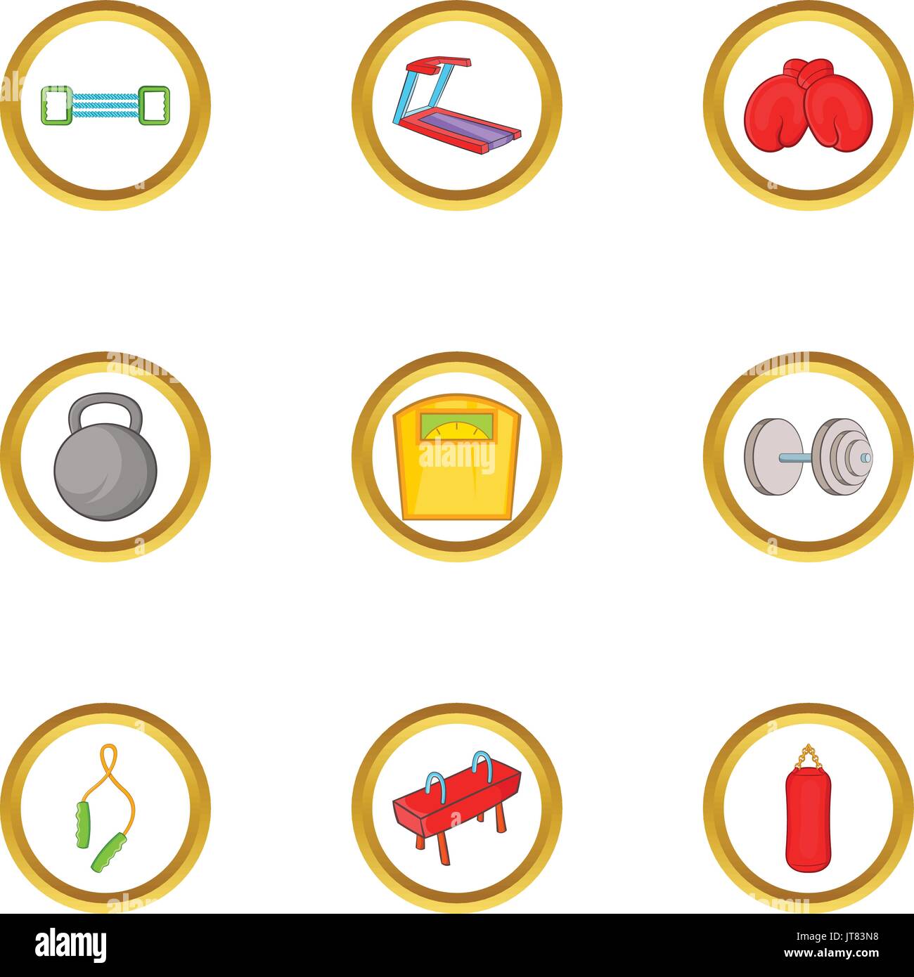 Sportswear icon set, cartoon style Stock Vector Image & Art - Alamy