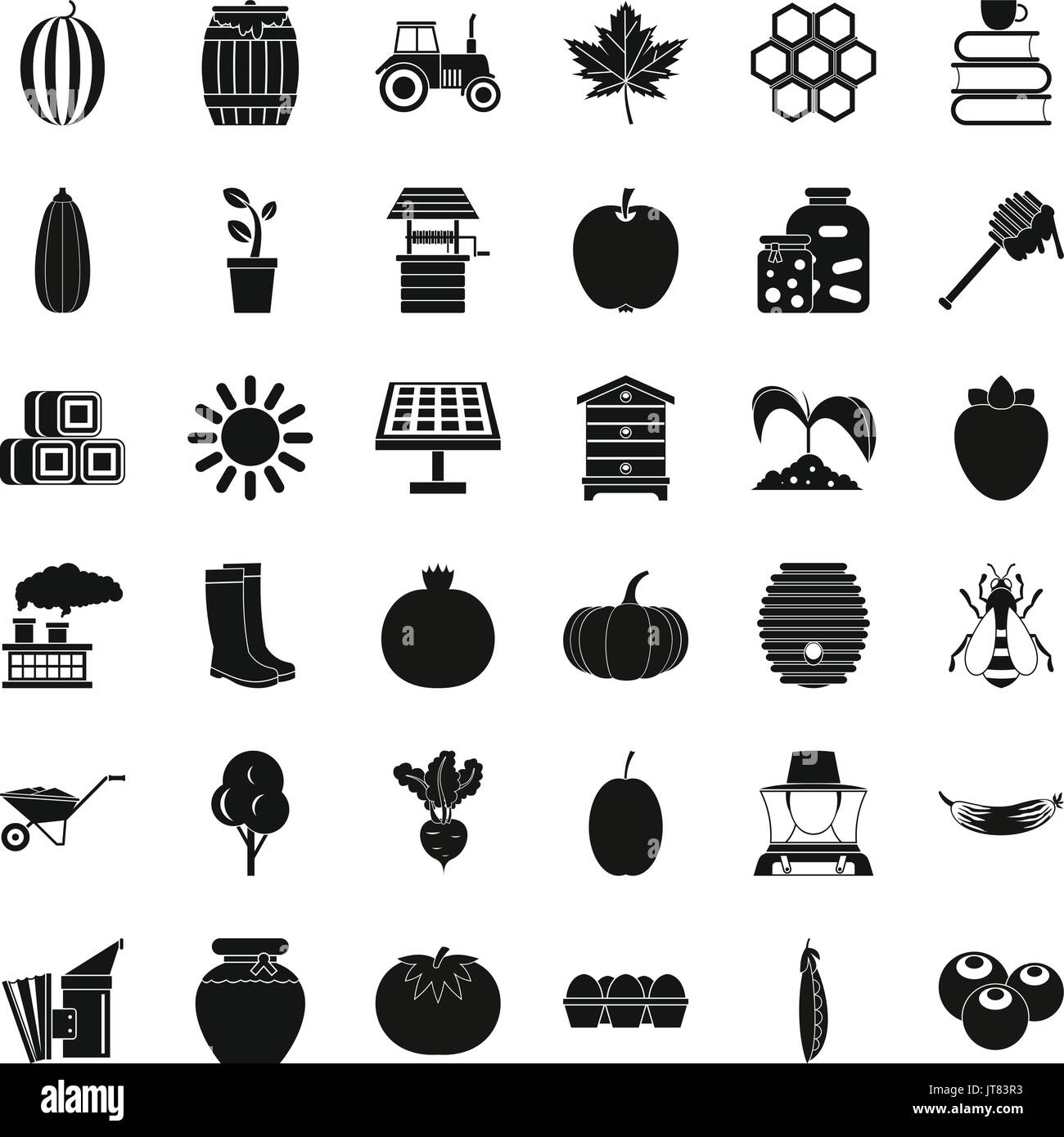 Vitamin icons set, simple style Stock Vector Image & Art - Alamy