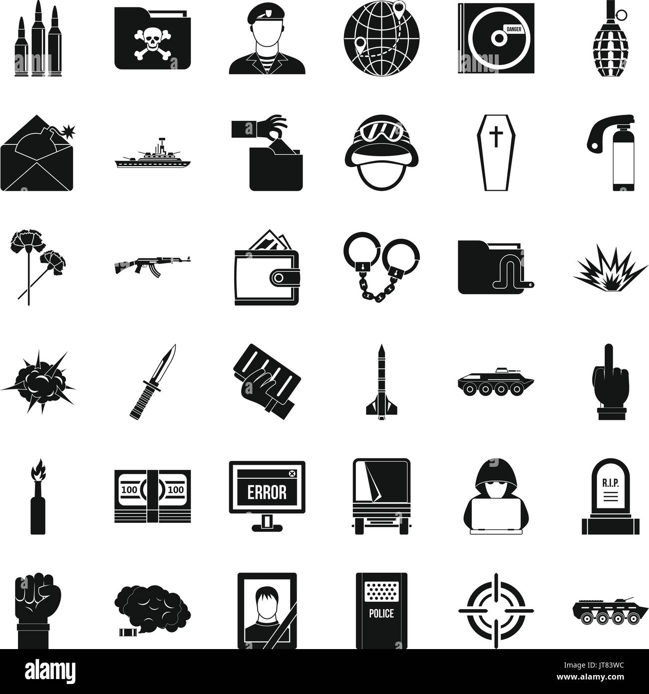 War icons set, simple style Stock Vector Image & Art - Alamy