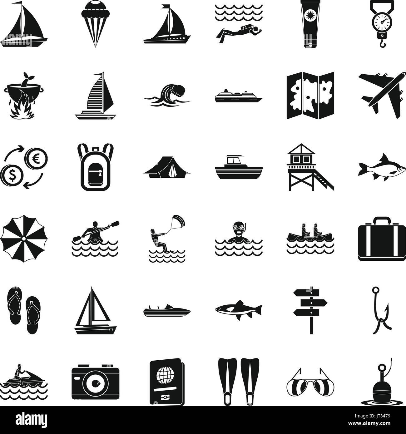 Water creation icons set, simple style Stock Vector Image & Art - Alamy