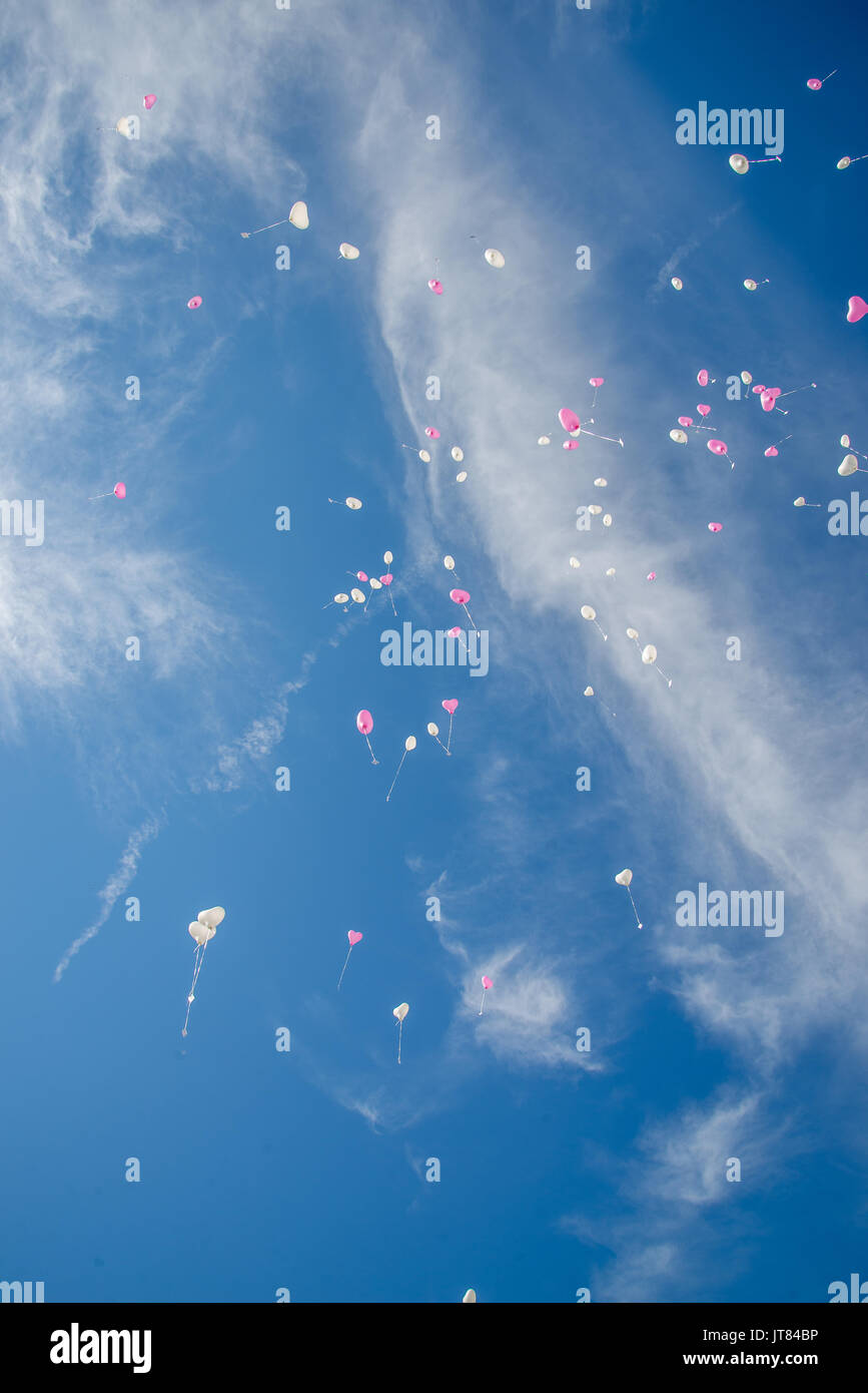 balloons in the sky Stock Photo - Alamy