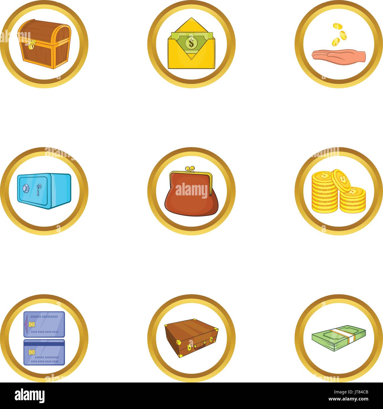 Bank safe icon set, cartoon style Stock Vector Image & Art - Alamy