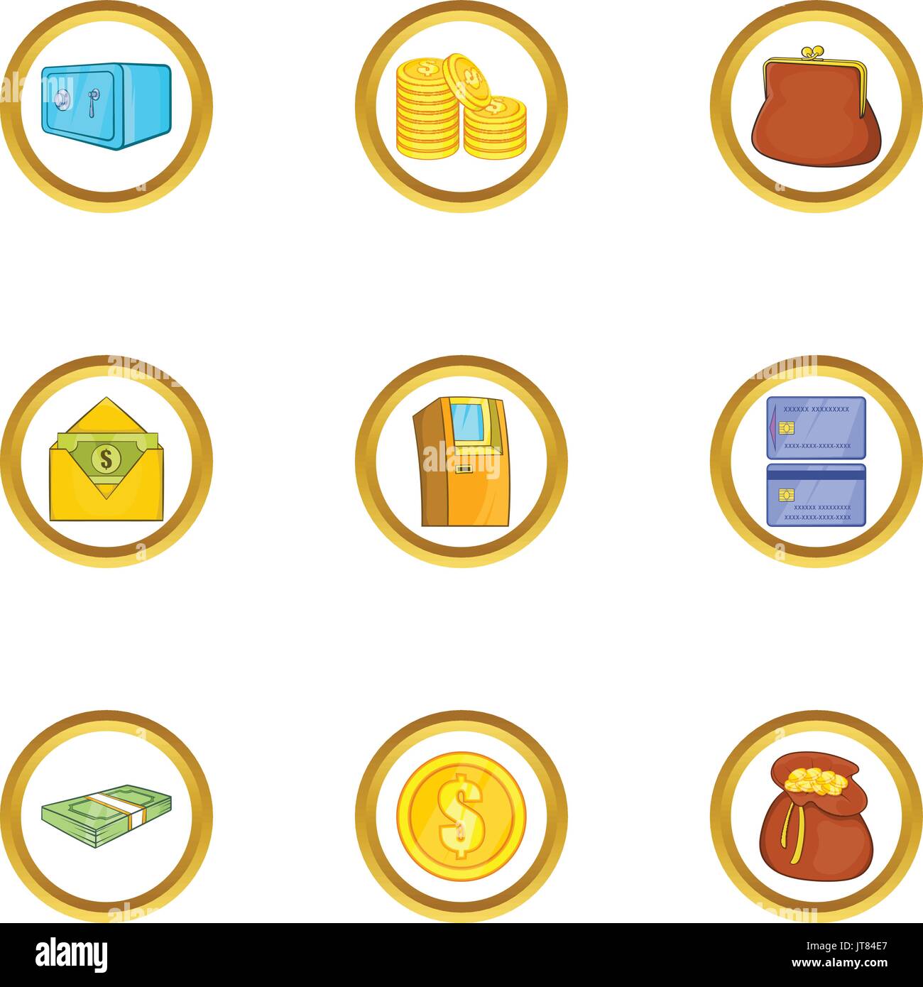 Dollar money icon set, cartoon style Stock Vector Image & Art - Alamy