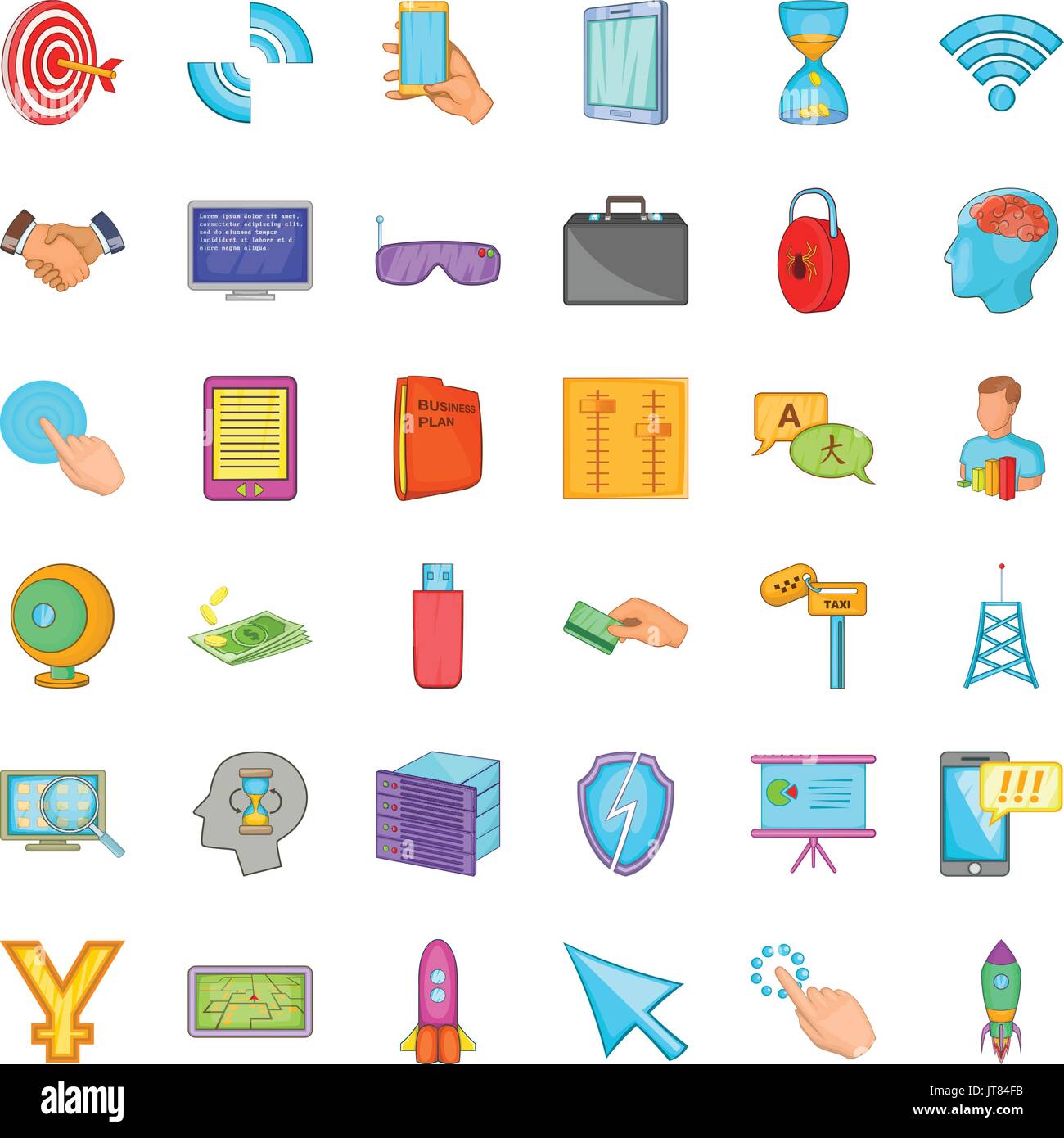 Web design icons set, cartoon style Stock Vector Image & Art - Alamy