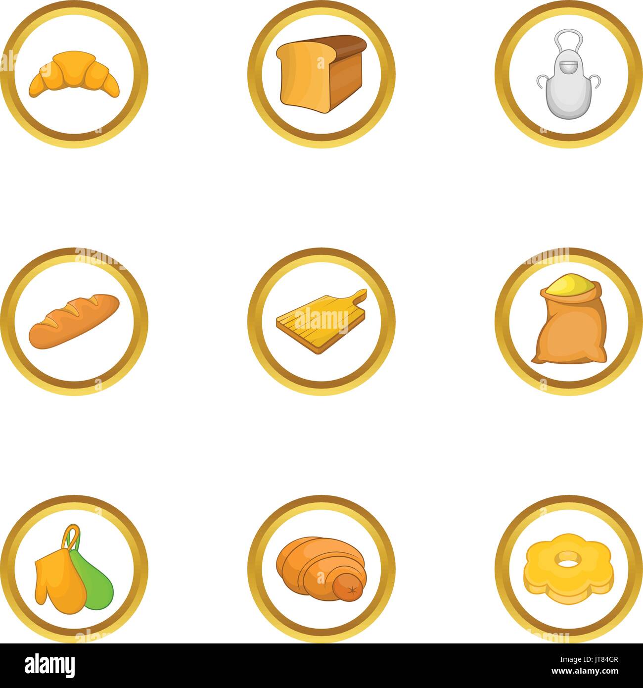Bakery profession icon set, cartoon style Stock Vector Image & Art - Alamy