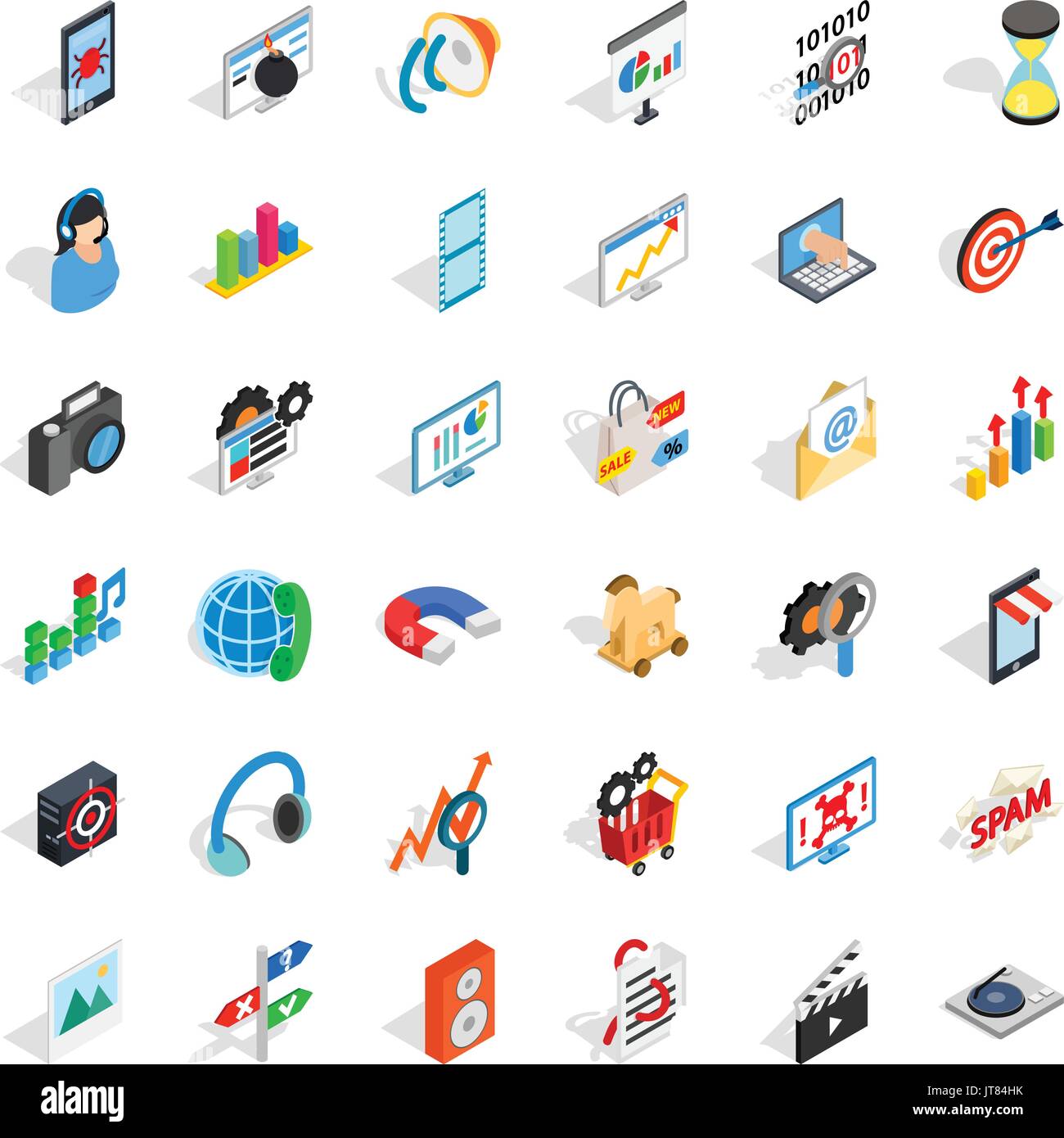 Web development icons set, isometric style Stock Vector Image & Art - Alamy