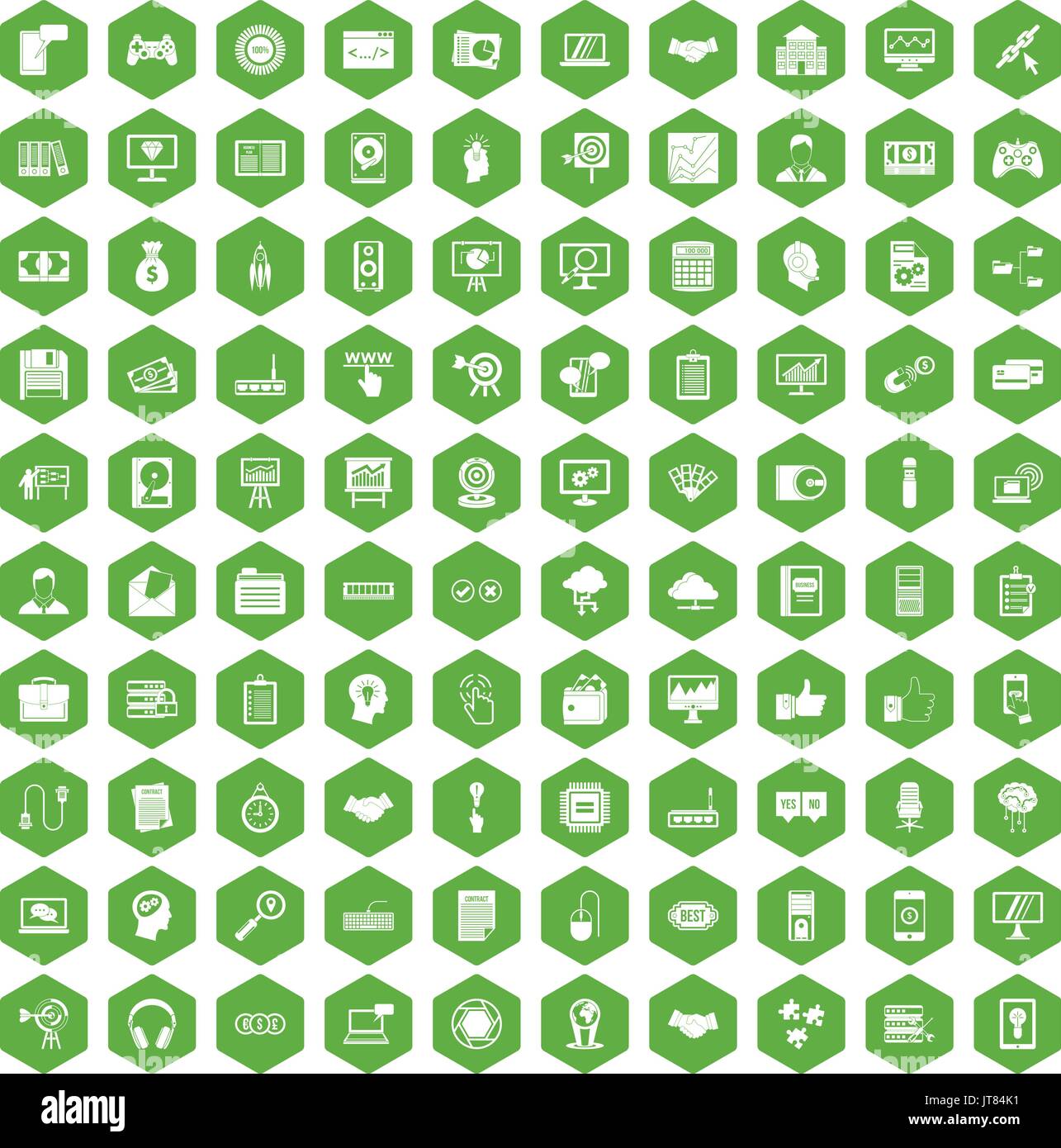 100 web development icons hexagon green Stock Vector Image & Art - Alamy