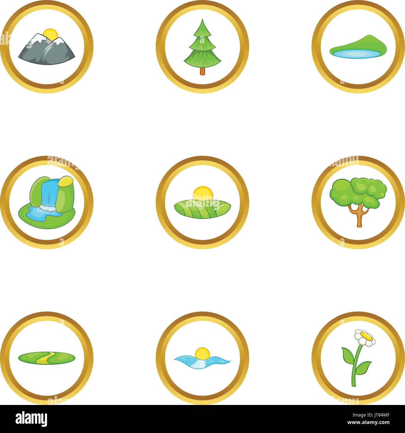 Environment icon set, cartoon style Stock Vector Image & Art - Alamy