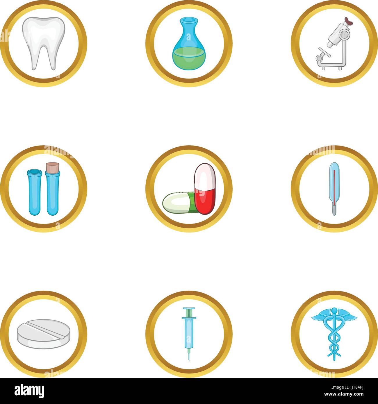 Medical laboratory icon set, cartoon style Stock Vector Image & Art - Alamy