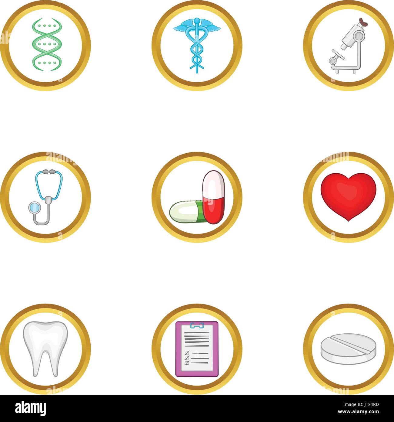 Medical life icon set, cartoon style Stock Vector Image & Art - Alamy
