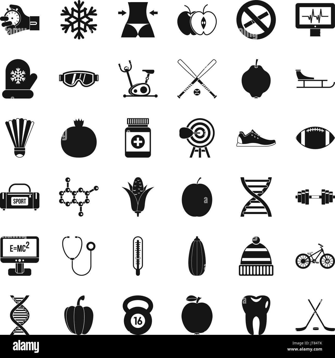 Wellness person icons set, simple style Stock Vector Image & Art - Alamy