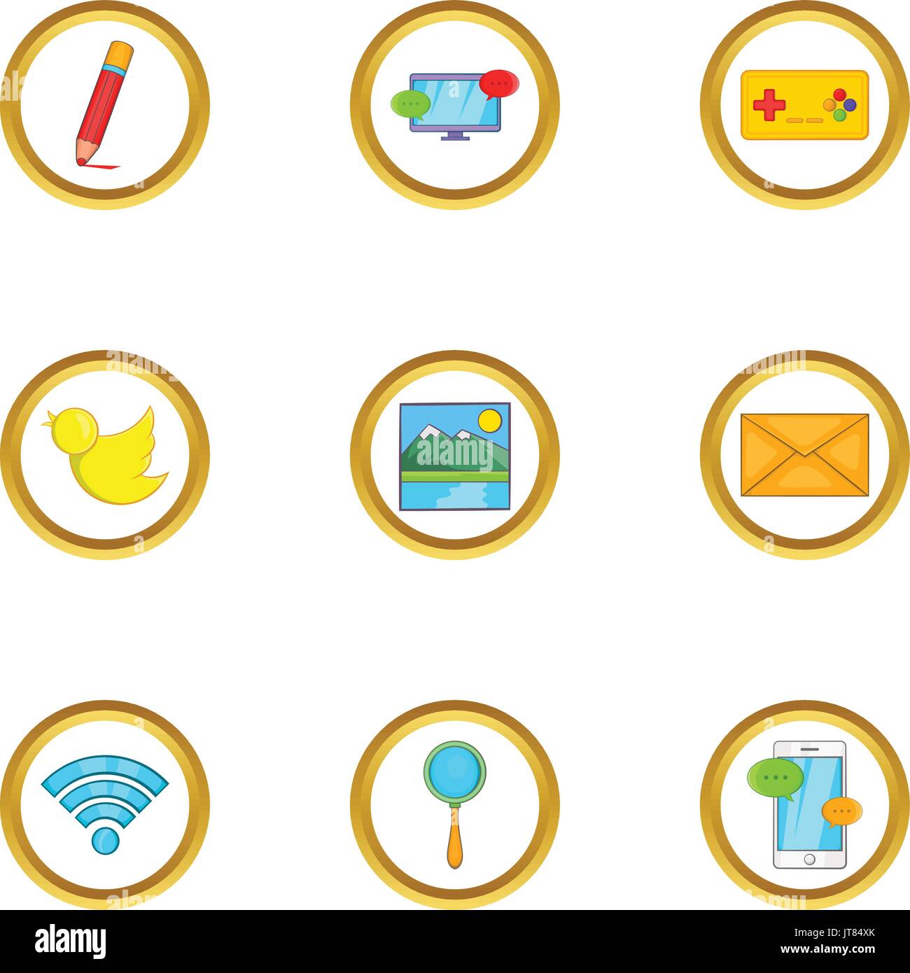 Web free time icon set, cartoon style Stock Vector Image & Art - Alamy